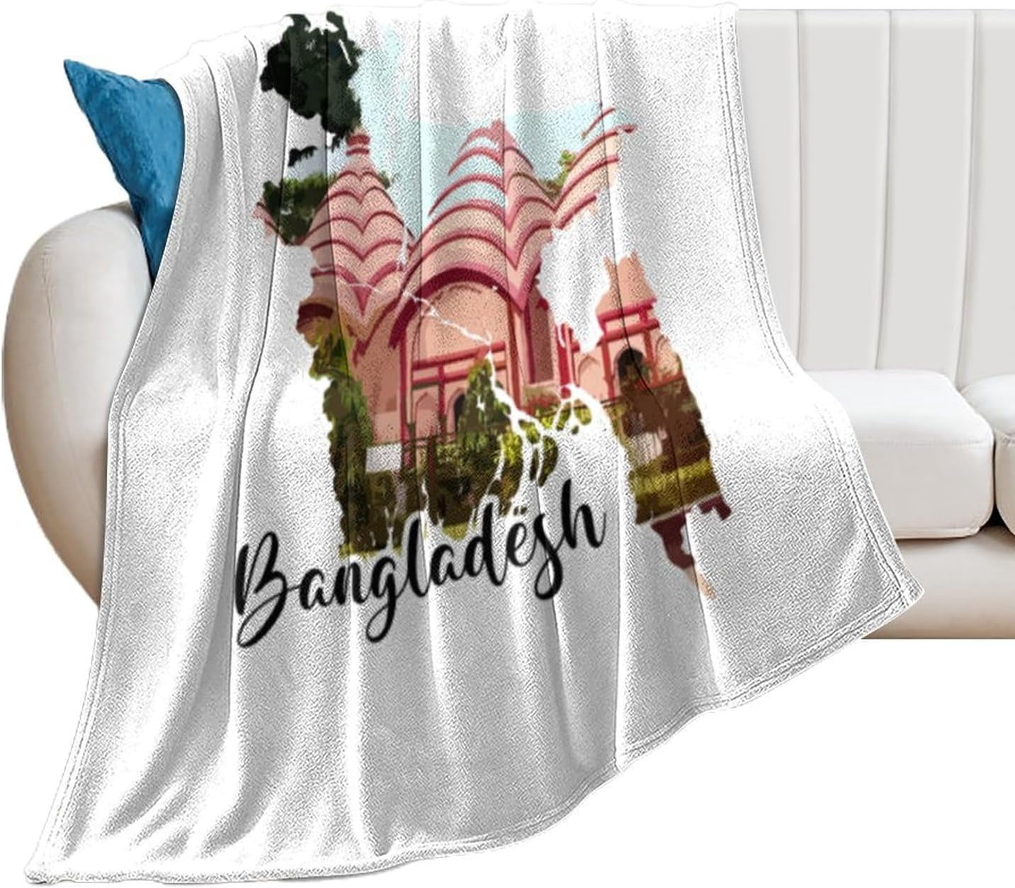 Bangladesh Landscapes Cityscape Blanket, Bangladesh Map Throws Plush ...