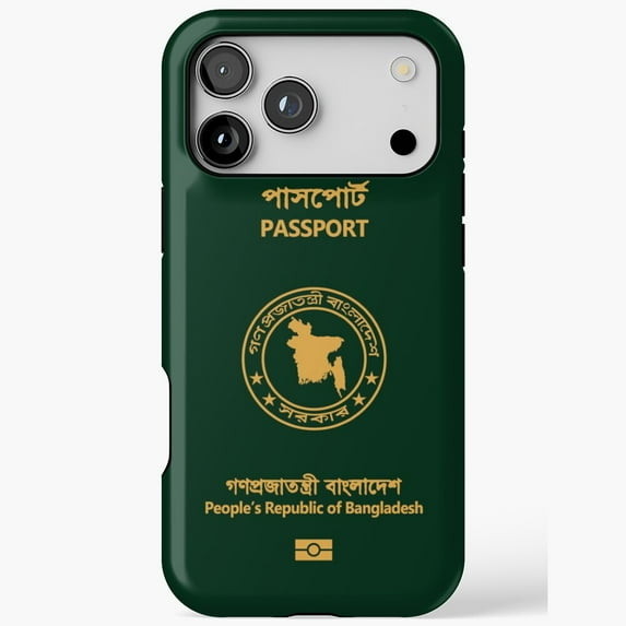 Bangladesh Passport Biometric Travel iPhone Case 17 16 15 14 13 12 11 ...