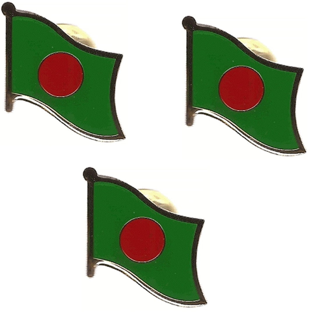 Bangladesh Single Flag Lapel Pins , Pack of 3 - Walmart.com