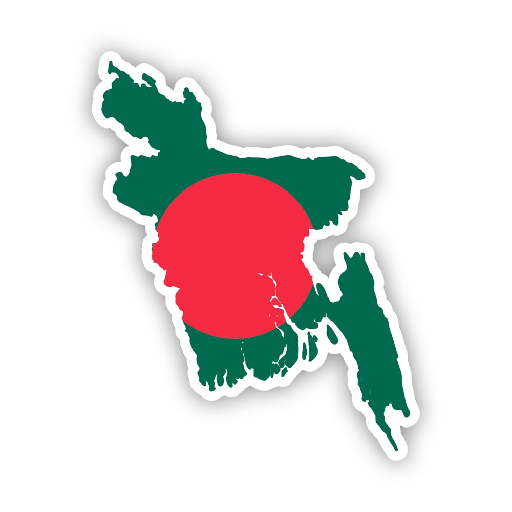 Bangladeshi Shaped Bangladesh Flag Sticker Decal - Self Adhesive Vinyl ...
