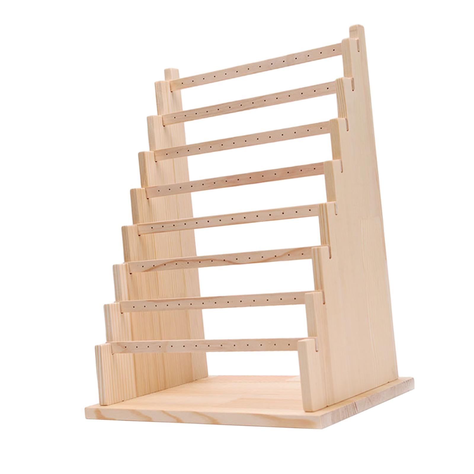 Bangle Holder Earrings Stand Rack Wood Bracelet Rings Watch Display ...