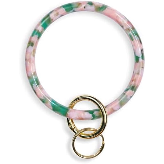 Bangle Key Ring Bracelet Keychain Key Ring Bracelet for Women, Acetate Circle Keyring for Wrist ...