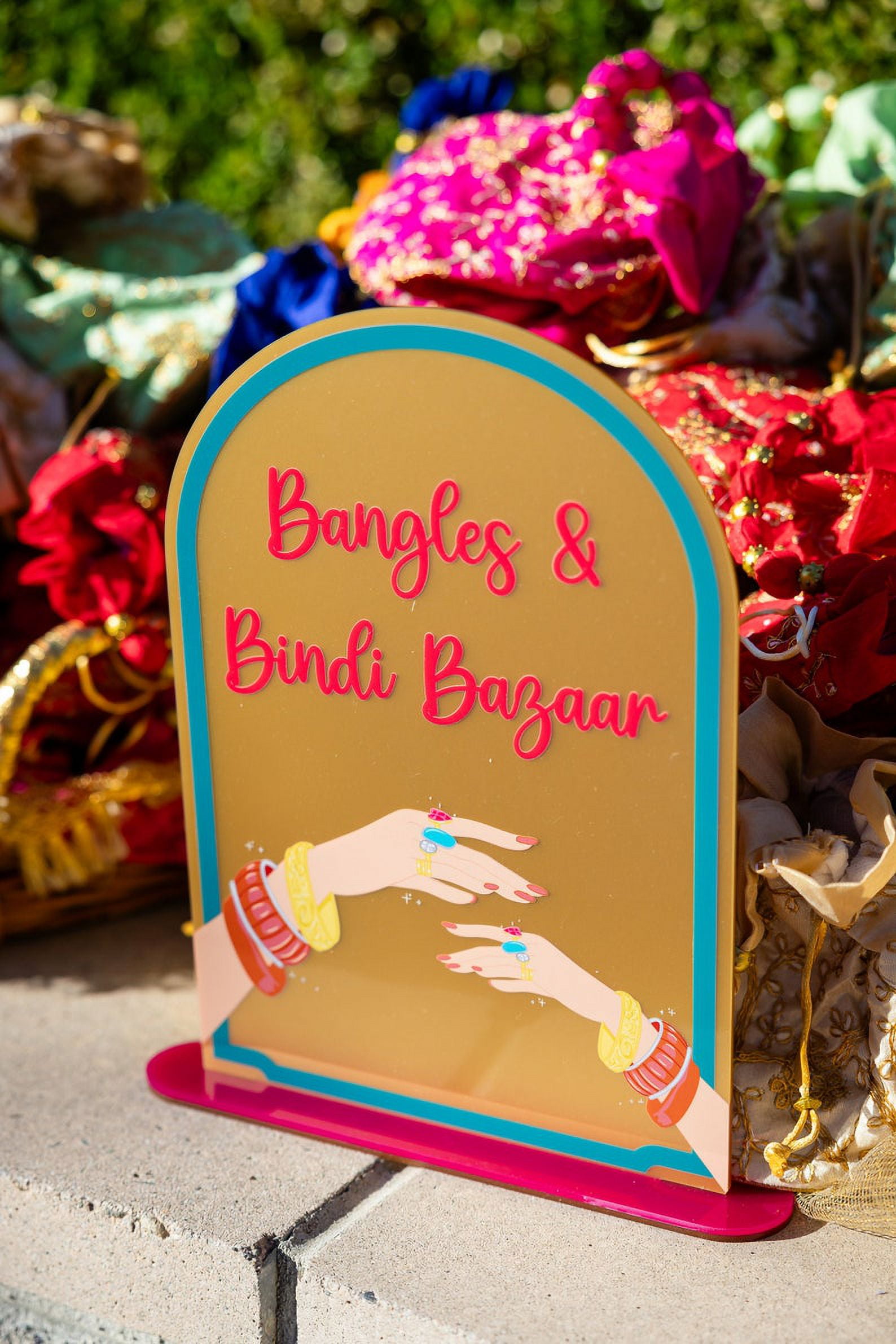 Bangles & Bindi Bazaar Sign | Sangeet Sign | Sangeet Decor | Mehndi ...