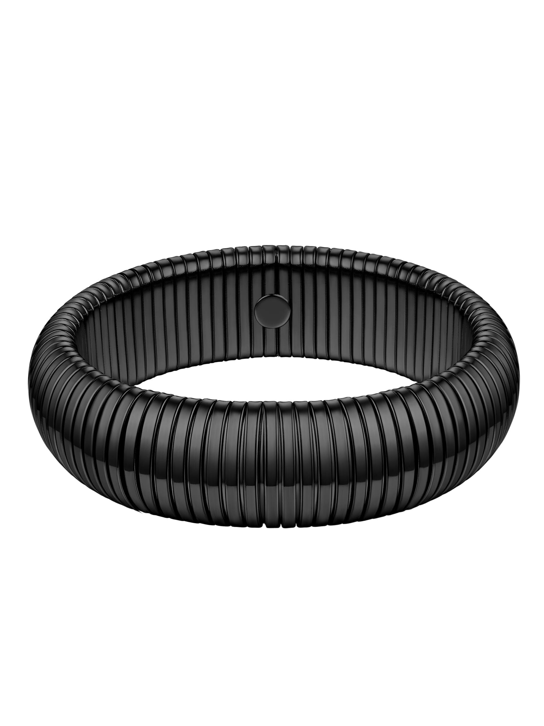 Bangles for Women Chunky Stretch Bracelets Stainless Steel 10mm Wide ...