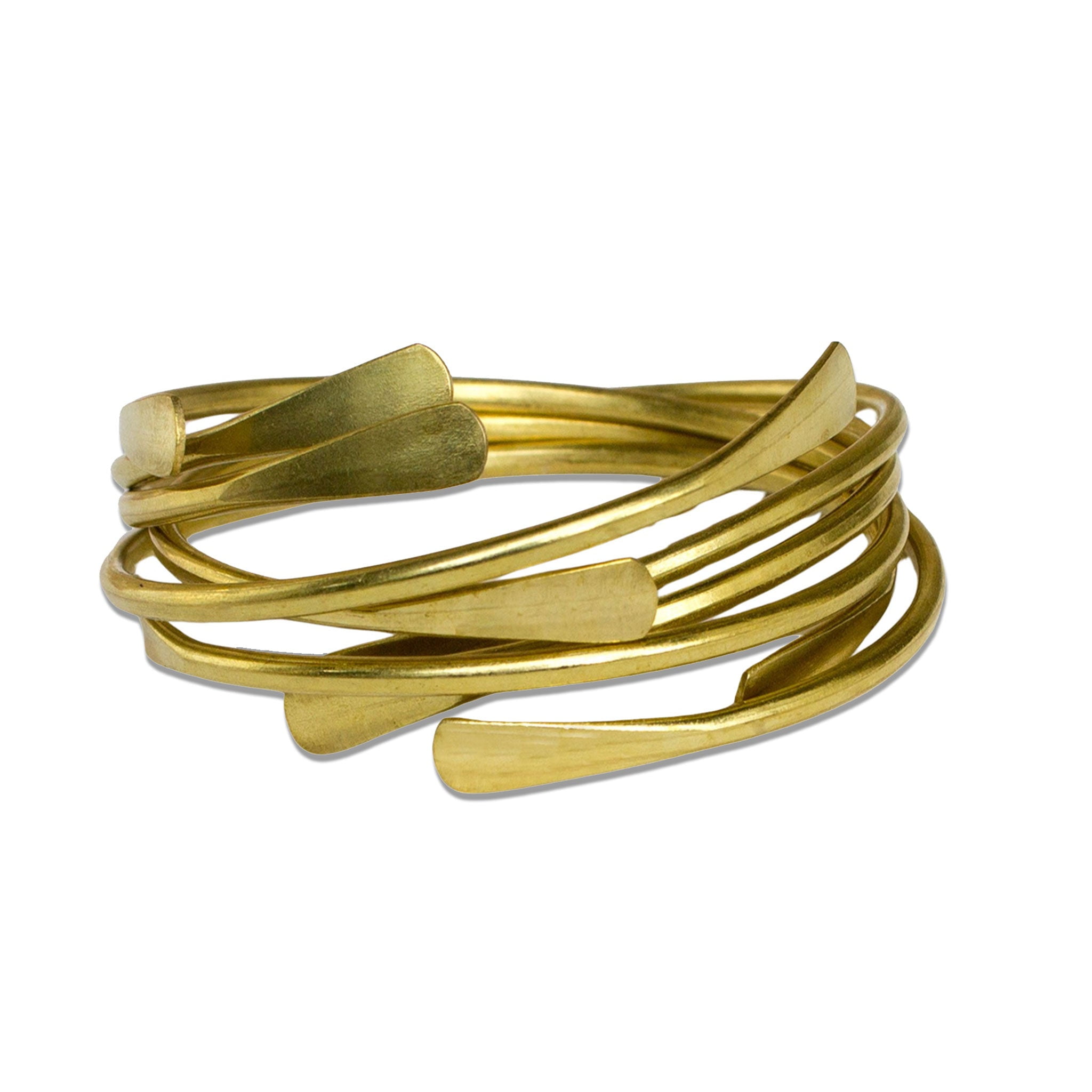 Banglez Bazar - Adjustable Brass Stacking Bangles: Tarnish-Resistant Women Bangle Sets - Walmart.com
