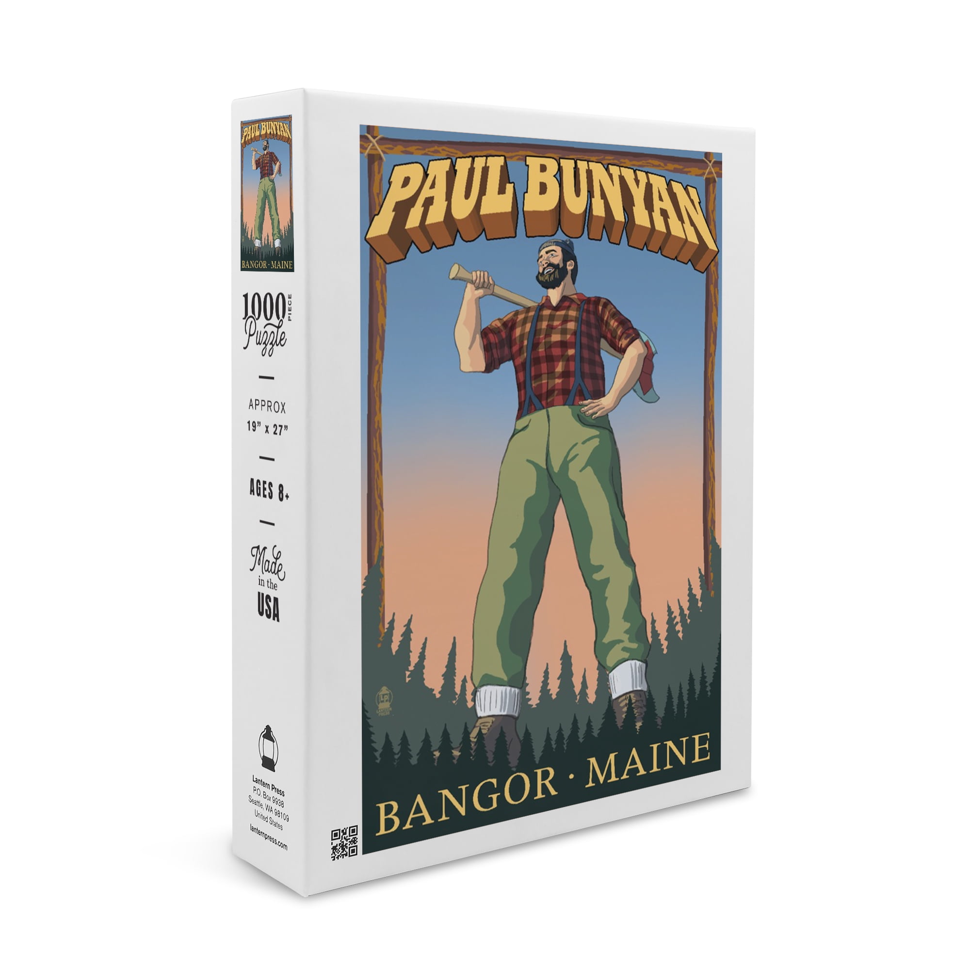 Bangor, Maine, Paul Bunyan (1000 Piece Puzzle, Size 19x27, Challenging ...