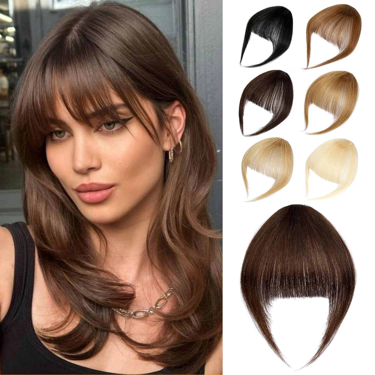 Bangs Hair Clip 100% Real Human Hair Clip in Bangs French Fake Bangs ...