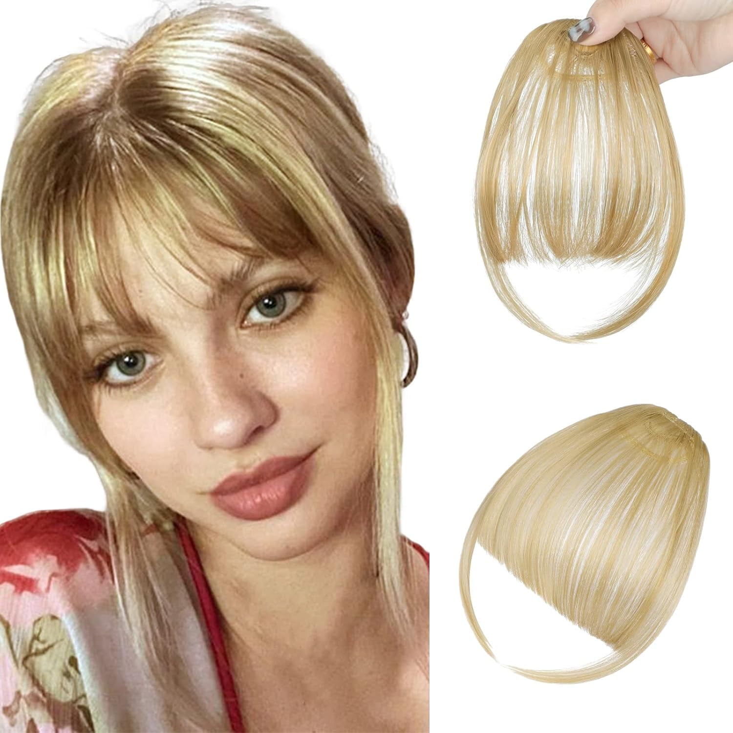 Bangs Hair Clip in Bangs, Easy to Use Fake Bangs Clip on Bangs, Wispy ...