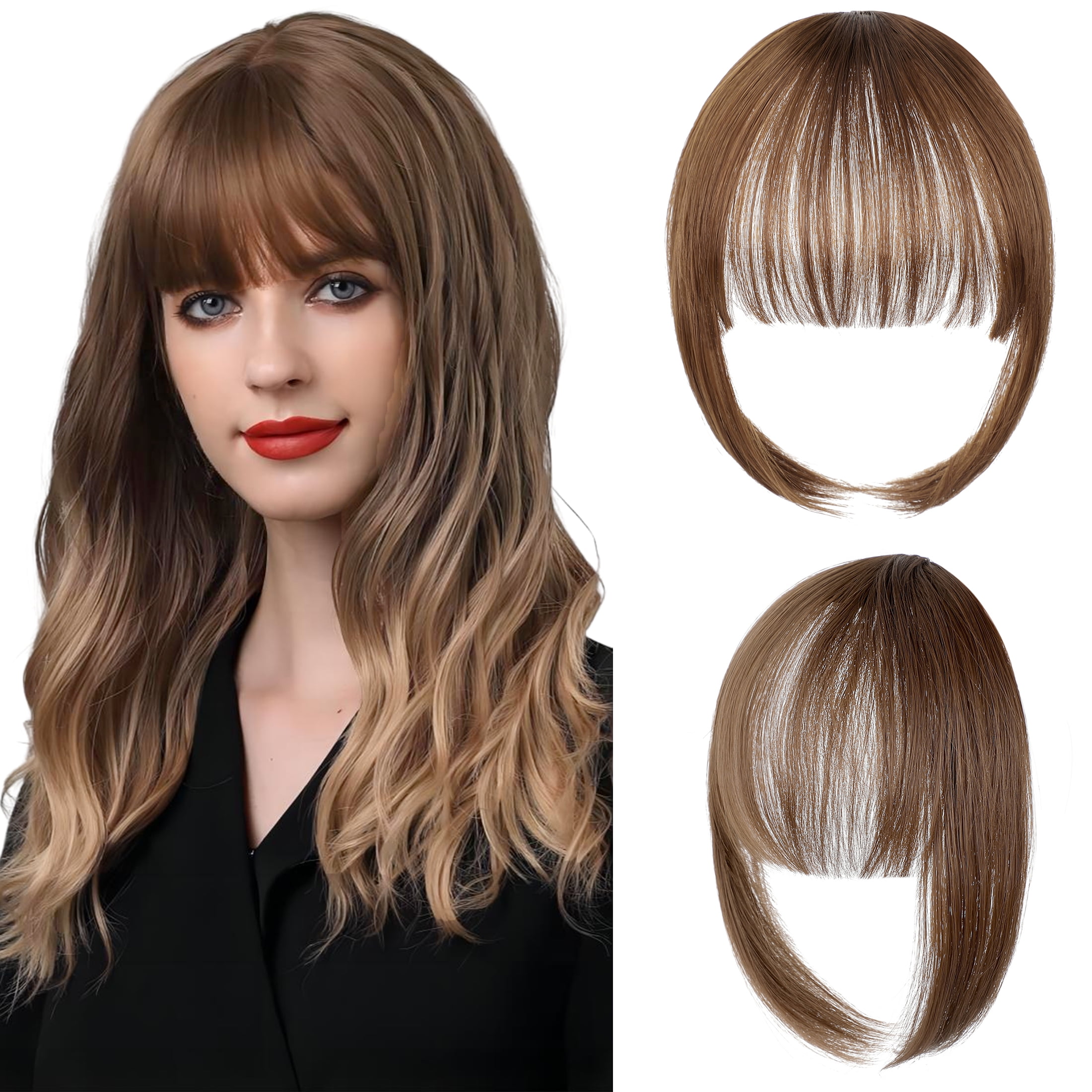 Bangs Hair Clip French Bang Clip in Thick Full Bangs Straight Fringe ...