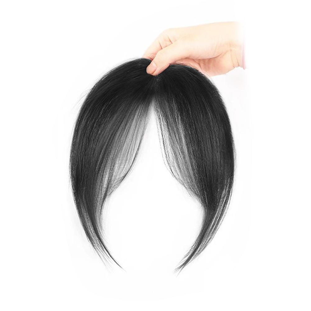 Bangs Wig Piece Womens Fluffy High-ceiling Real Hair Natural Middle ...