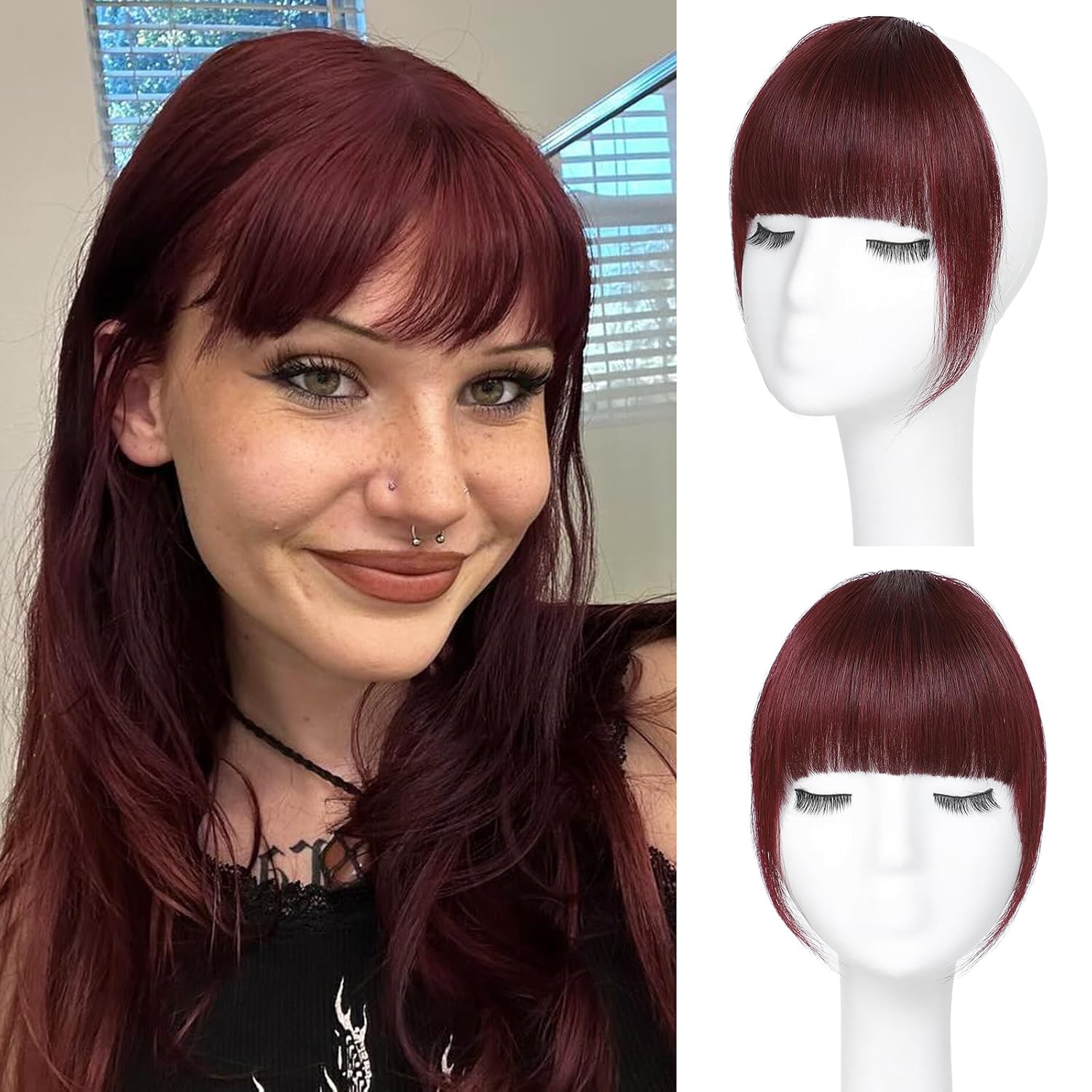 Bangs hair Clip in Bangs-100% Human Hair French Bangs Clip in Hair ...