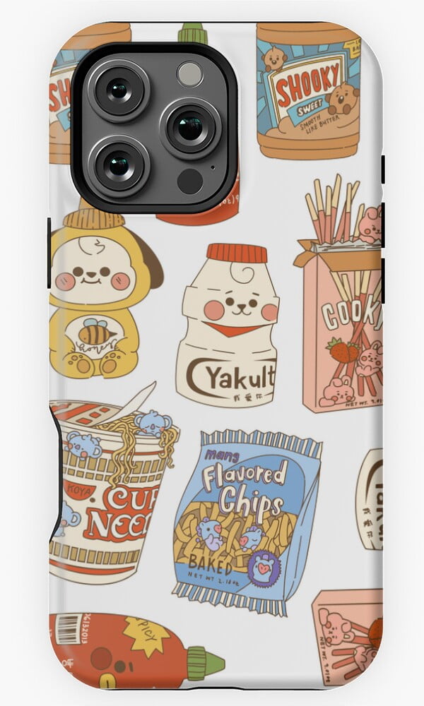 Bangtan Baby Food Art Phone Case Compatible with iPhone 11 to 16 Pro ...