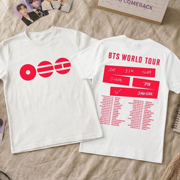 Bangtan Come Back 2 Sided Shirt World Tour Concert Outfit for Army ...