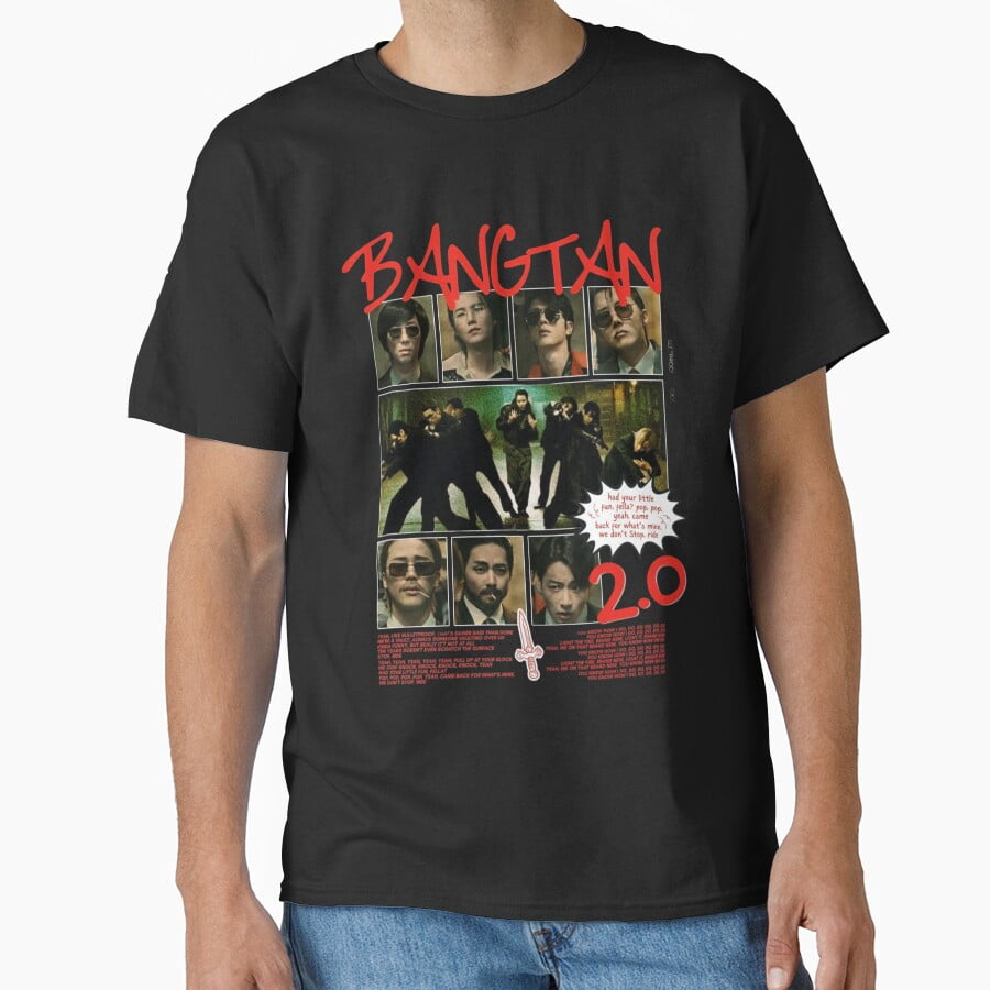 Bangtan Retro Cinematic Concept Poster Fan T-Shirt - Walmart.com