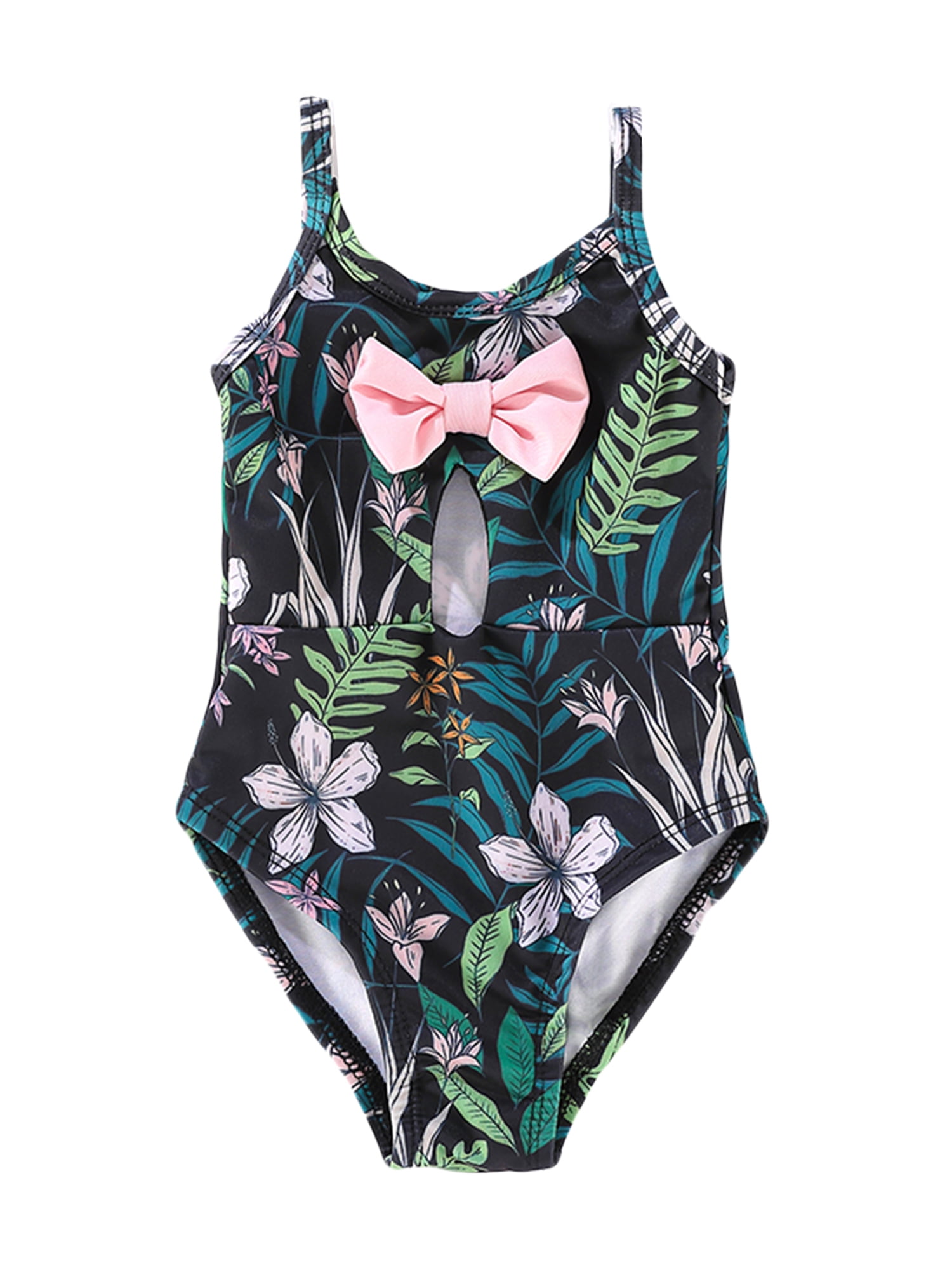 Bangyeer Family Matching Swimsuits Floral Leaves Print Two Pieces ...