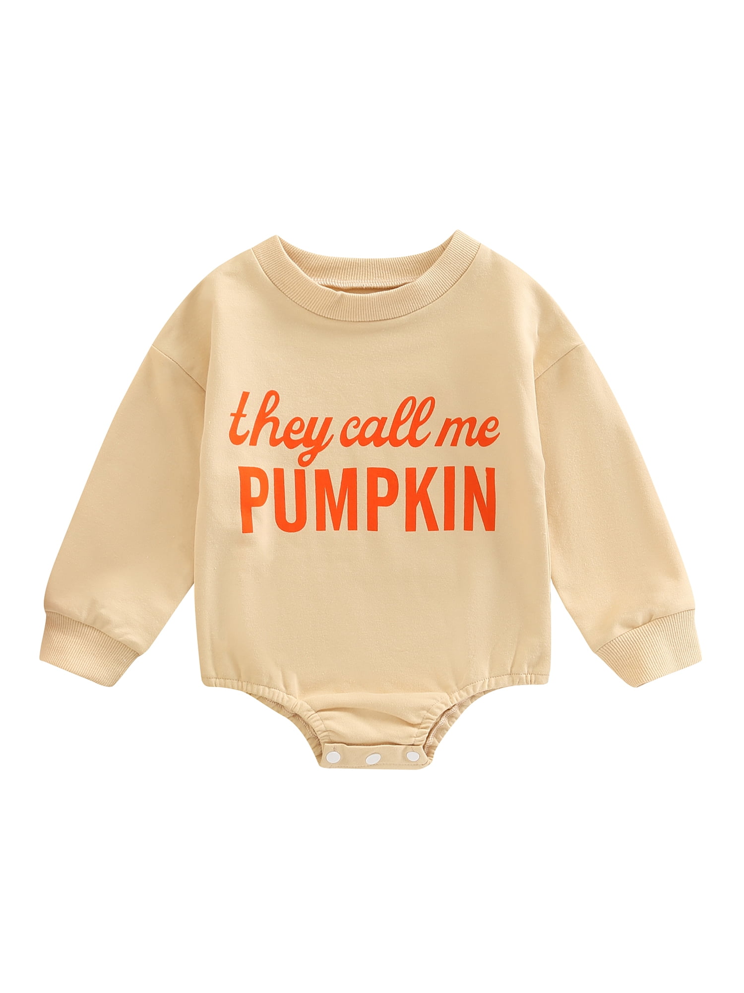 Bangyeer Halloween Baby Boy Girl Outfit Cute Pumpkin Print Long Sleeve Sweatshirt Romper ...