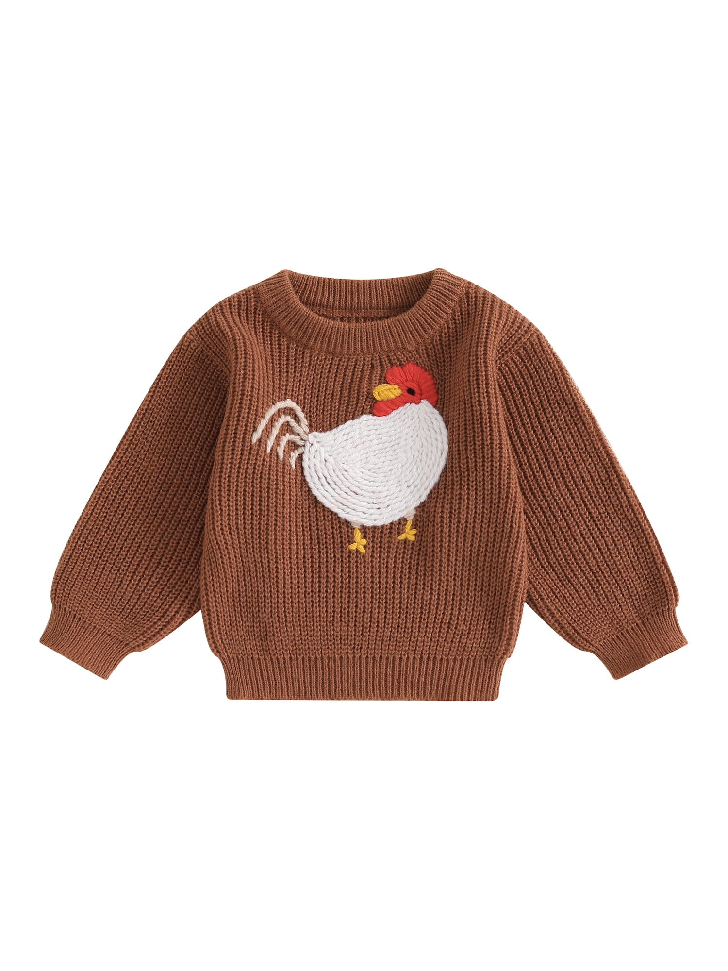 Bangyeer Infant Baby Boy Girl Knit Sweater Rooster Goose Embroidery ...