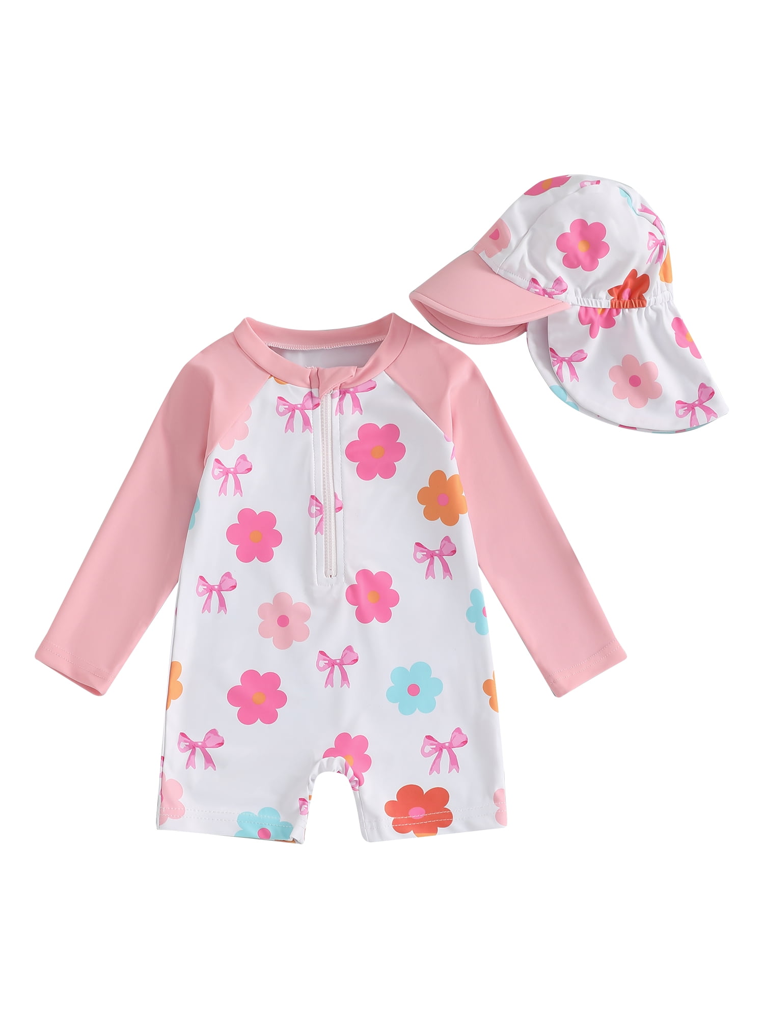 Bangyeer Infant Toddler Baby Girl One-Piece Swimsuit Print Zipper ...