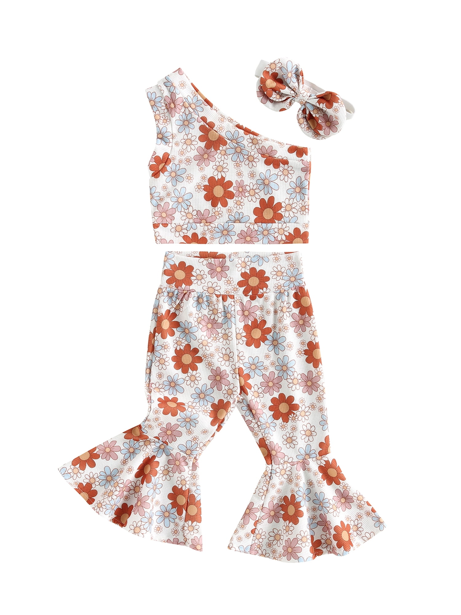 Bangyeer Toddler Baby Girl Summer Outfits Sleeveless Self-Tie Halter ...