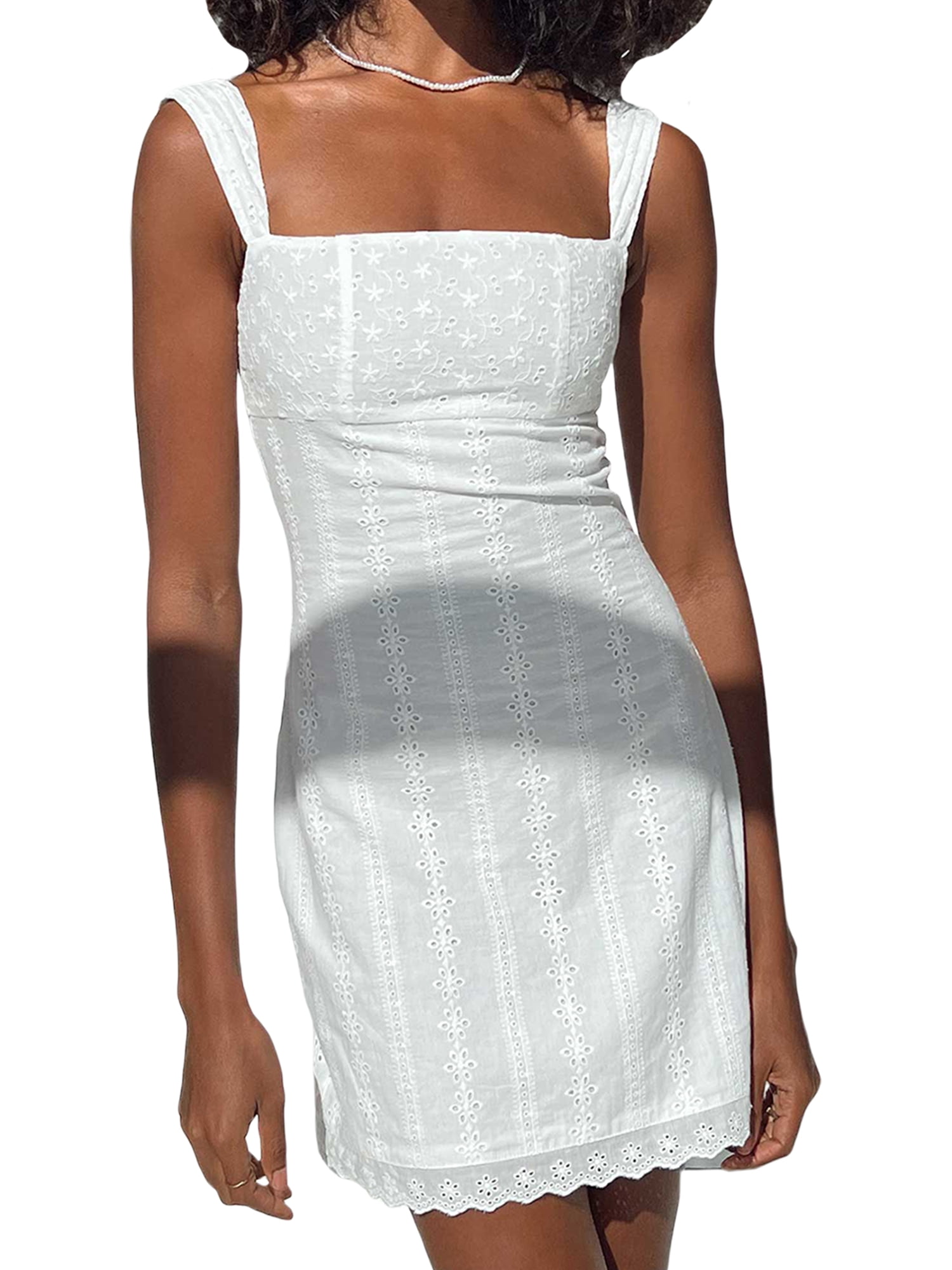 Bangyeer Women's Summer Backless Flowy Mini Dress Sleeveless A Line ...