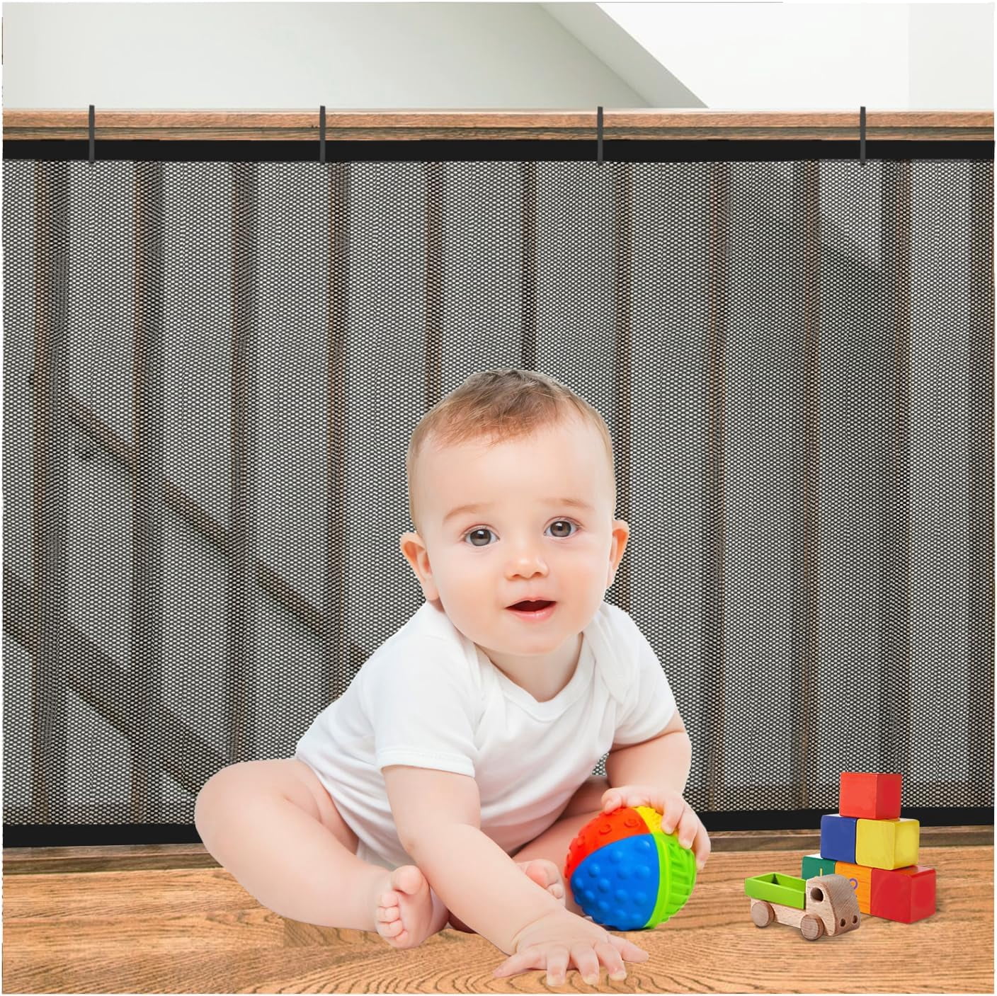 Banister Guard for Kids, Pets, Toys, Safety Netting for Balcony,19.7 ft ...