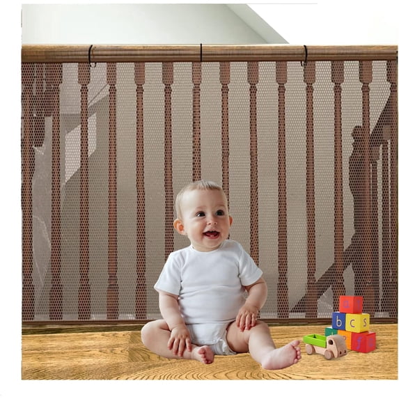 Banister Guard for Baby and Pets - 10ft x 3ft Safety Stairs Rail Net ...