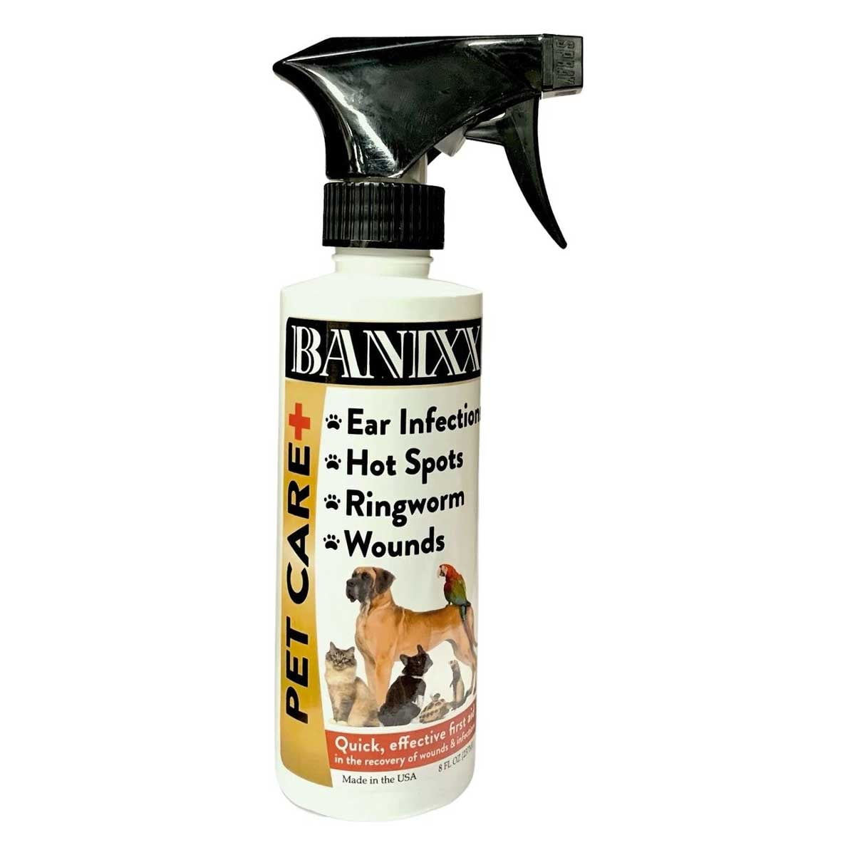 Banixx Dog & Pet - 8 Oz - Relieves Wounds Hot Spots Skin Fungus Ear ...