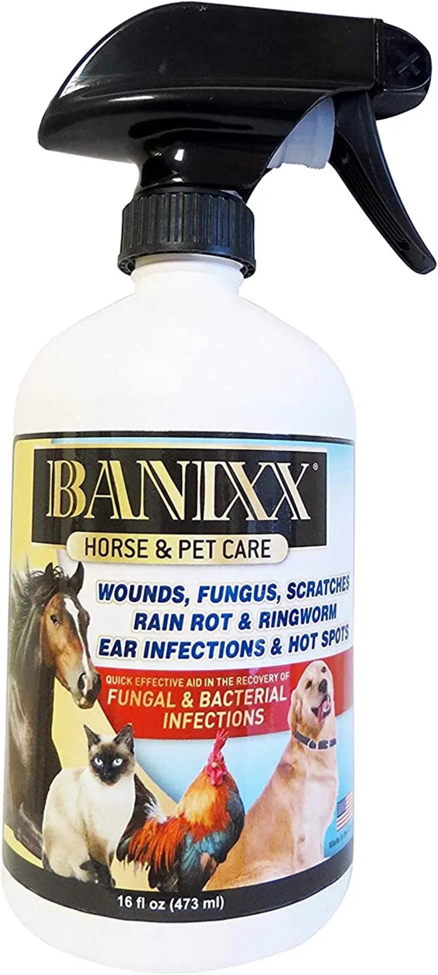 Banixx Horse Pet Care for Bacterial and Fungal Infections Spray 16 oz ...