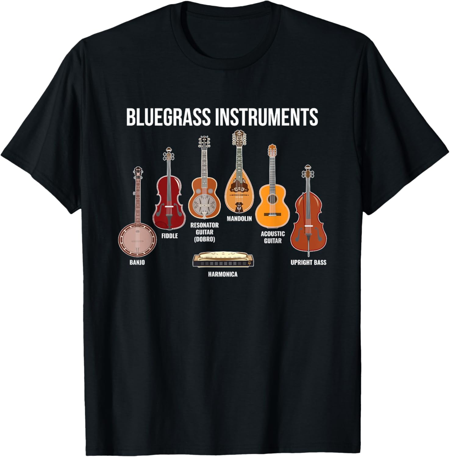 Banjo Bluegrass instruments Vintage Music Fans Banjo Player T-Shirt100 ...