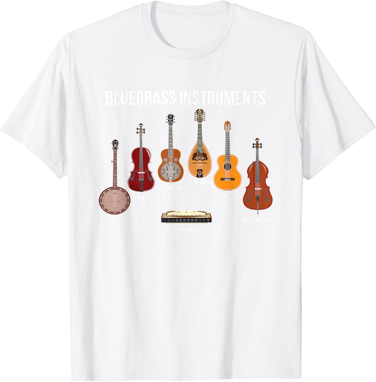 Banjo Bluegrass instruments Vintage Music Fans Banjo Player T-Shirt ...