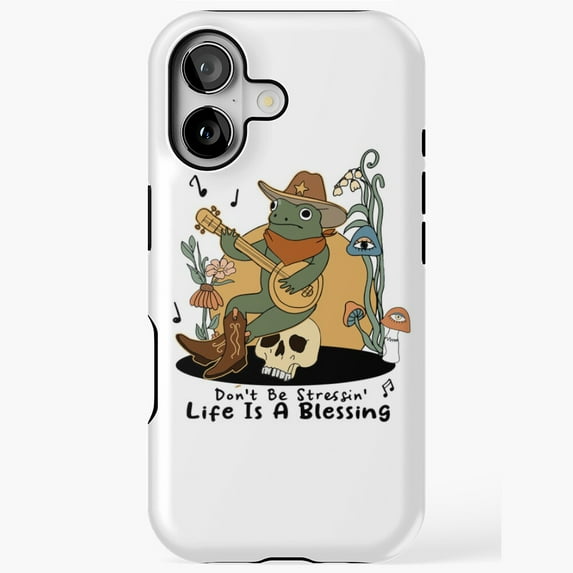 Banjo Frog Don't Be Stressing Life Compatible Phone Case for iPhone 11 ...