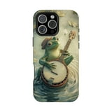 Banjo Frog Playing Music by the Pond Art Phone Case for iPhone 17 16 15 ...