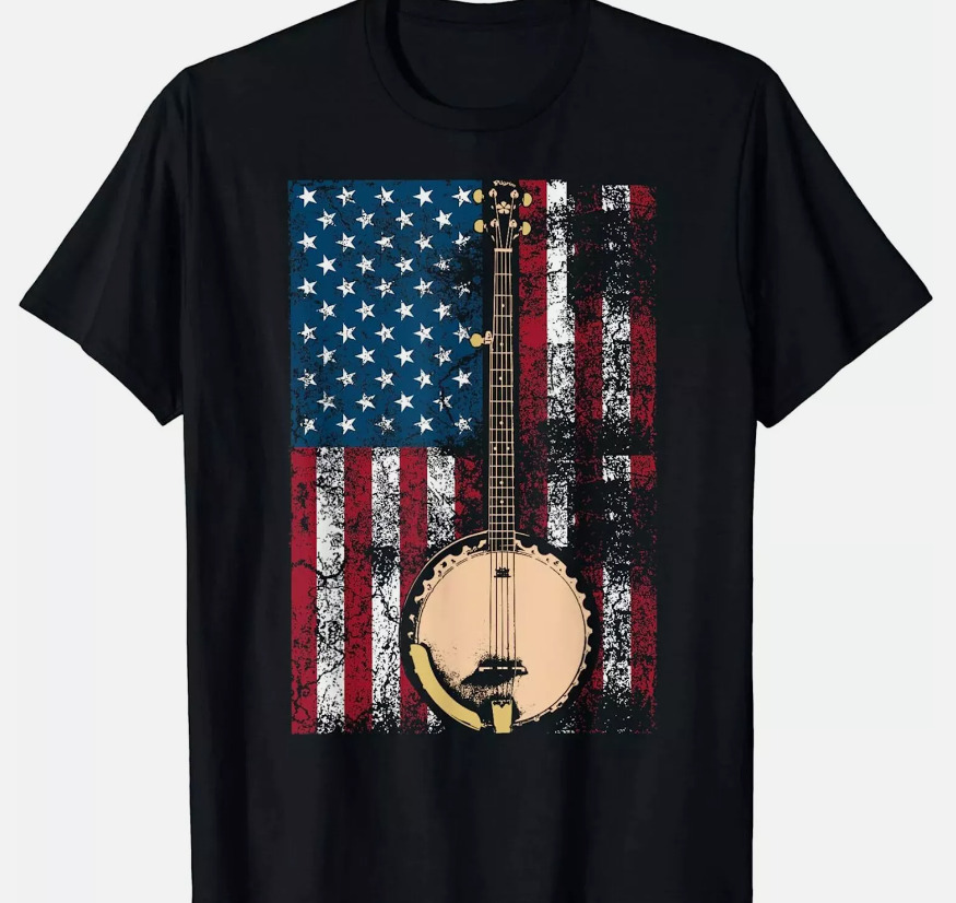 Banjo In American Flag Bluegrass Cute Fiddle Players - Walmart.com