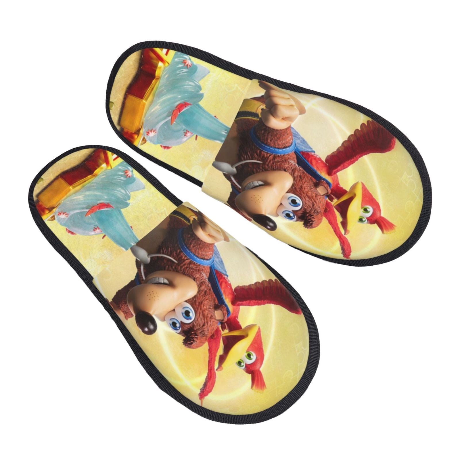 Banjo-Kazooie Furry Slippers For Men Women Fuzzy House Slippers Winter ...