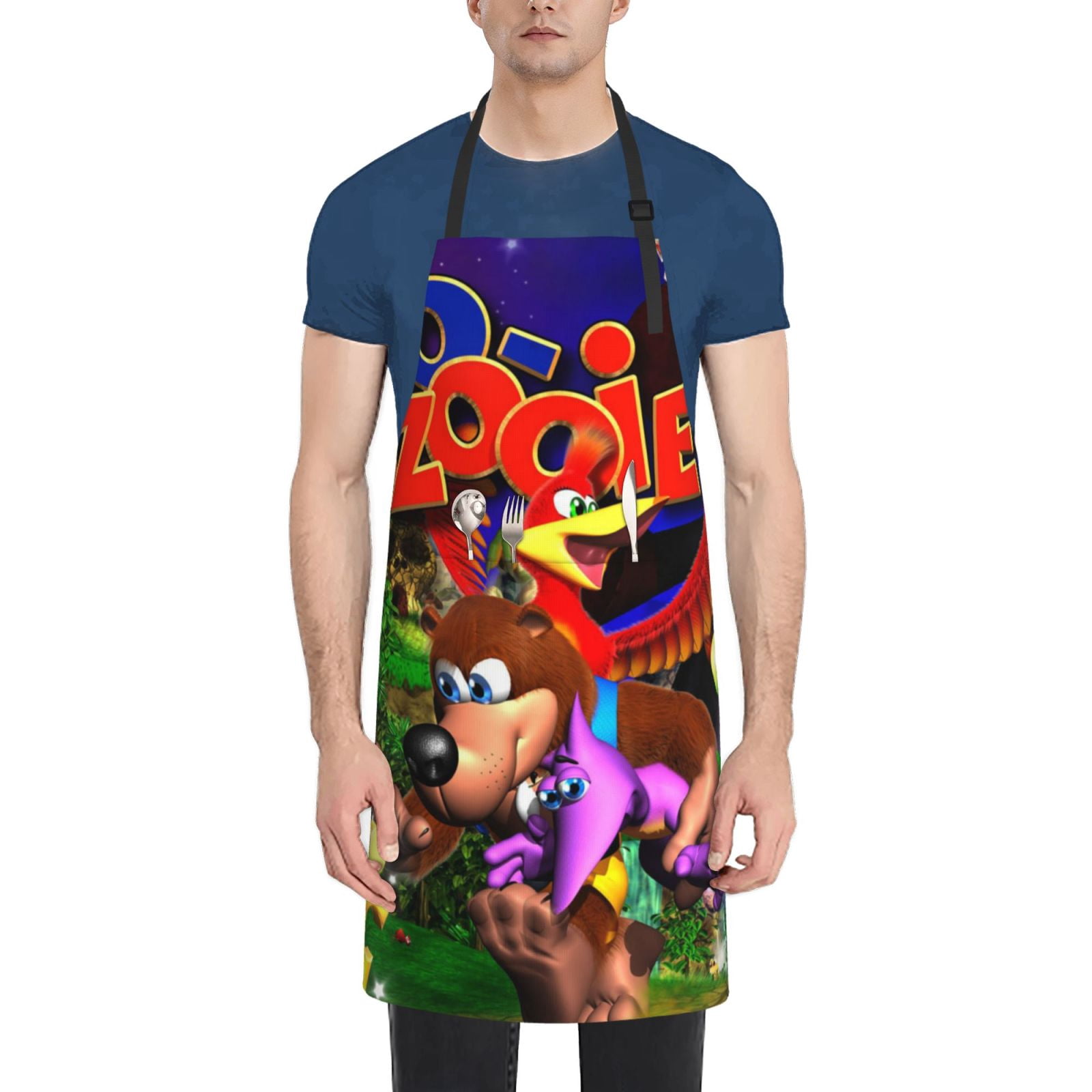 Banjo-Kazooie Kitchen Cooking Aprons, Adjustable Bib Soft Chef Apron ...