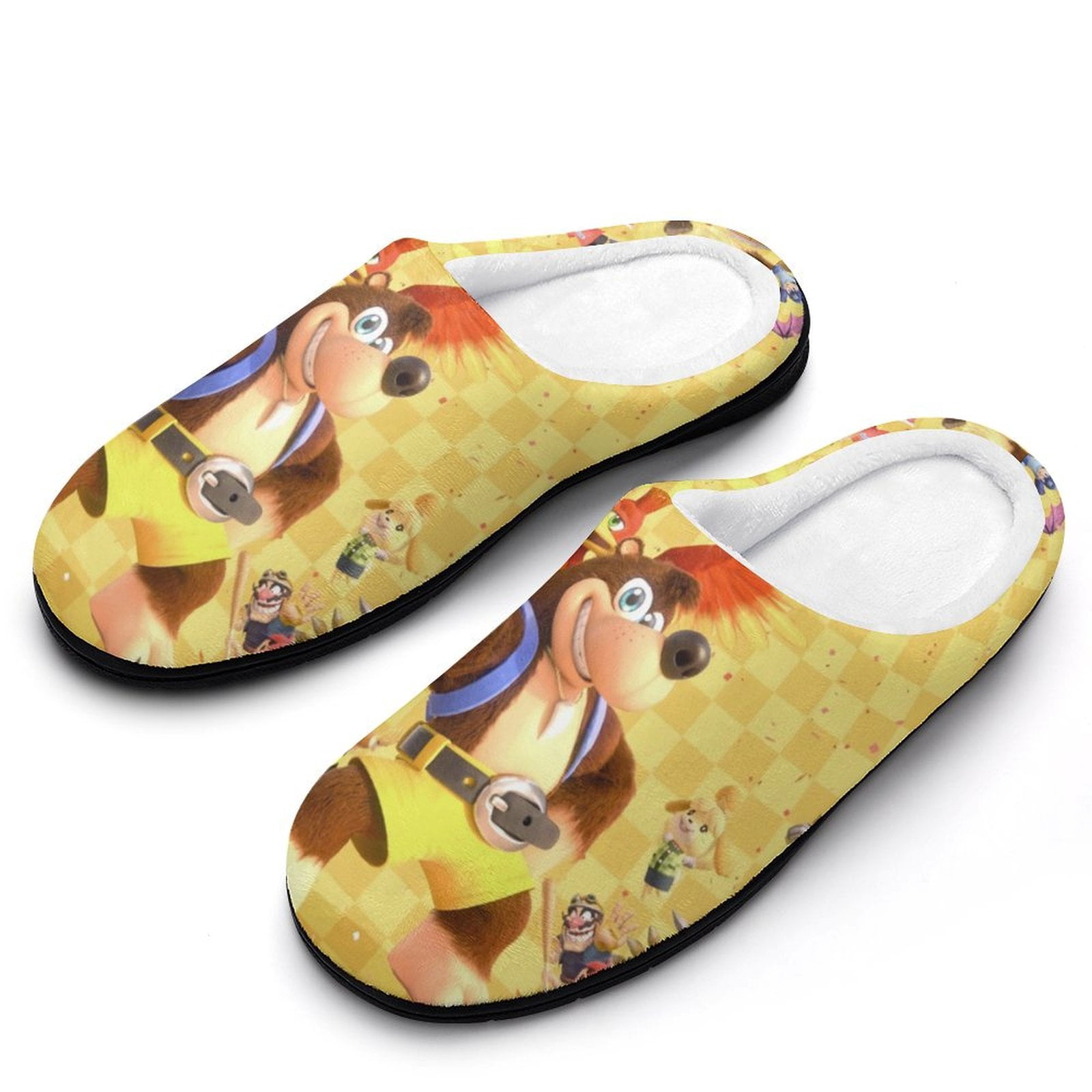 Banjo-Kazooie Mens Cozy Memory Foam Slippers Slip On Warm House Shoes ...