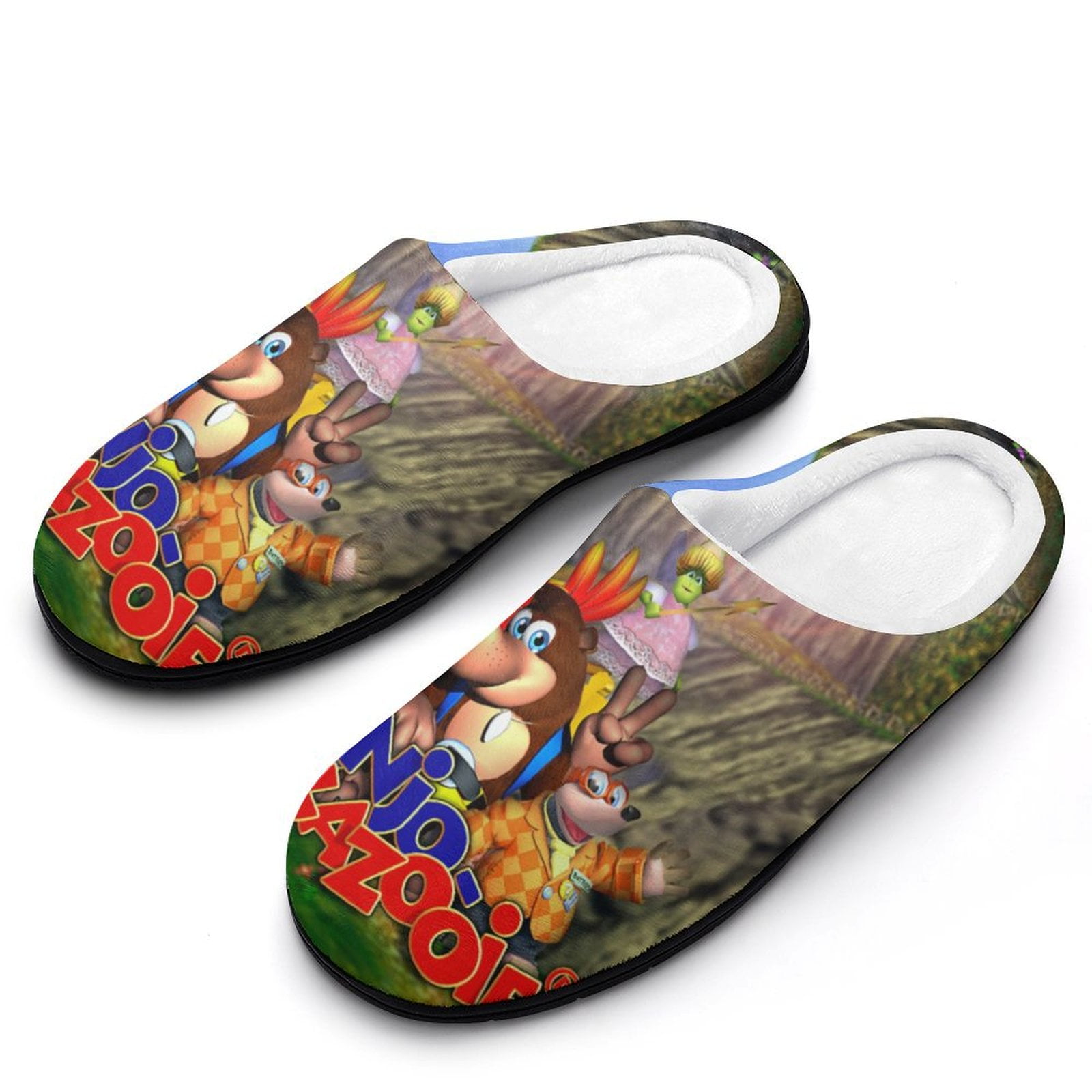 Banjo-Kazooie Mens Cozy Memory Foam Slippers Slip On Warm House Shoes ...