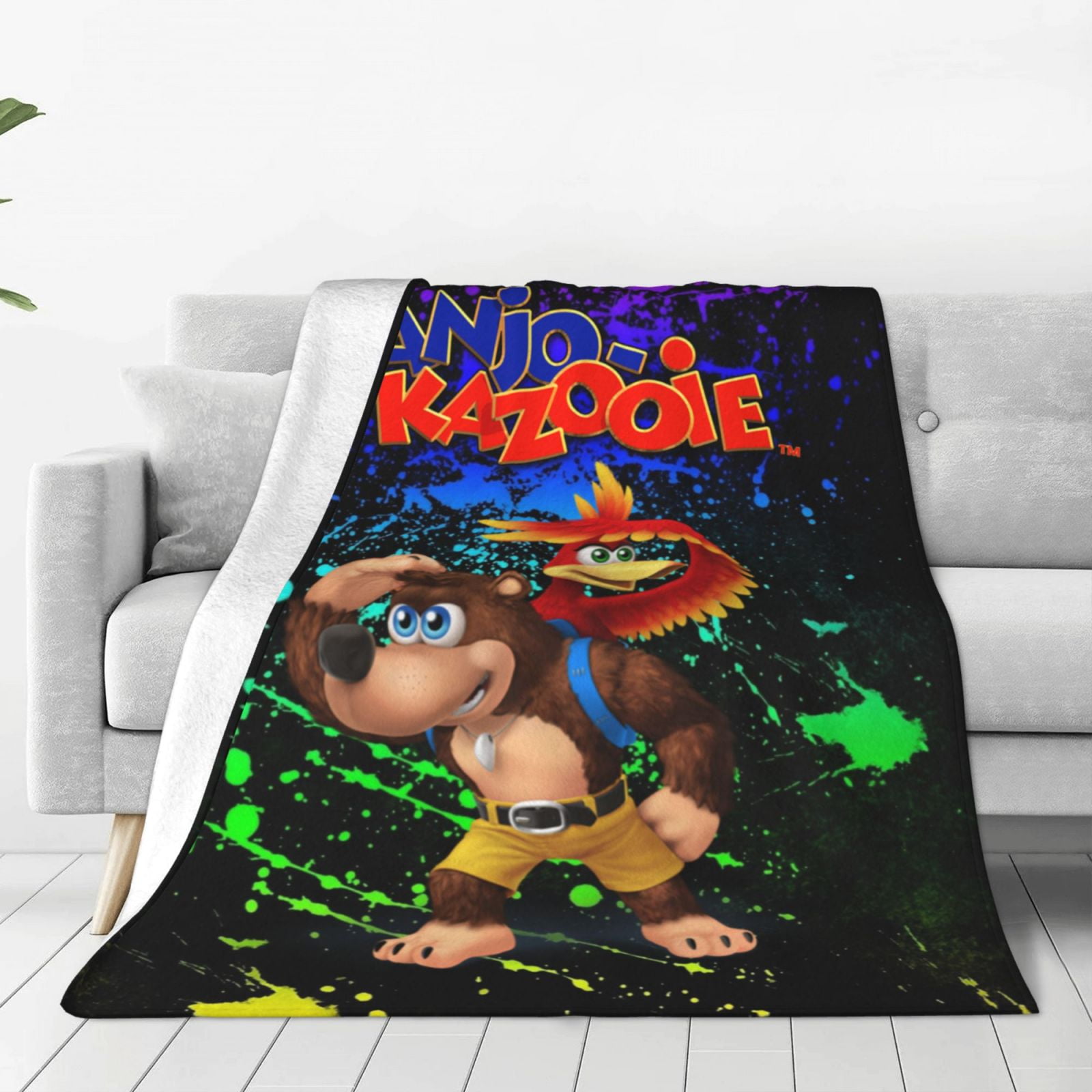 Banjo-Kazooie Throw Blanket Couch Bed Sofa Soft Lightweight Warm Cozy Flannel Fleece Bed Blanket ...
