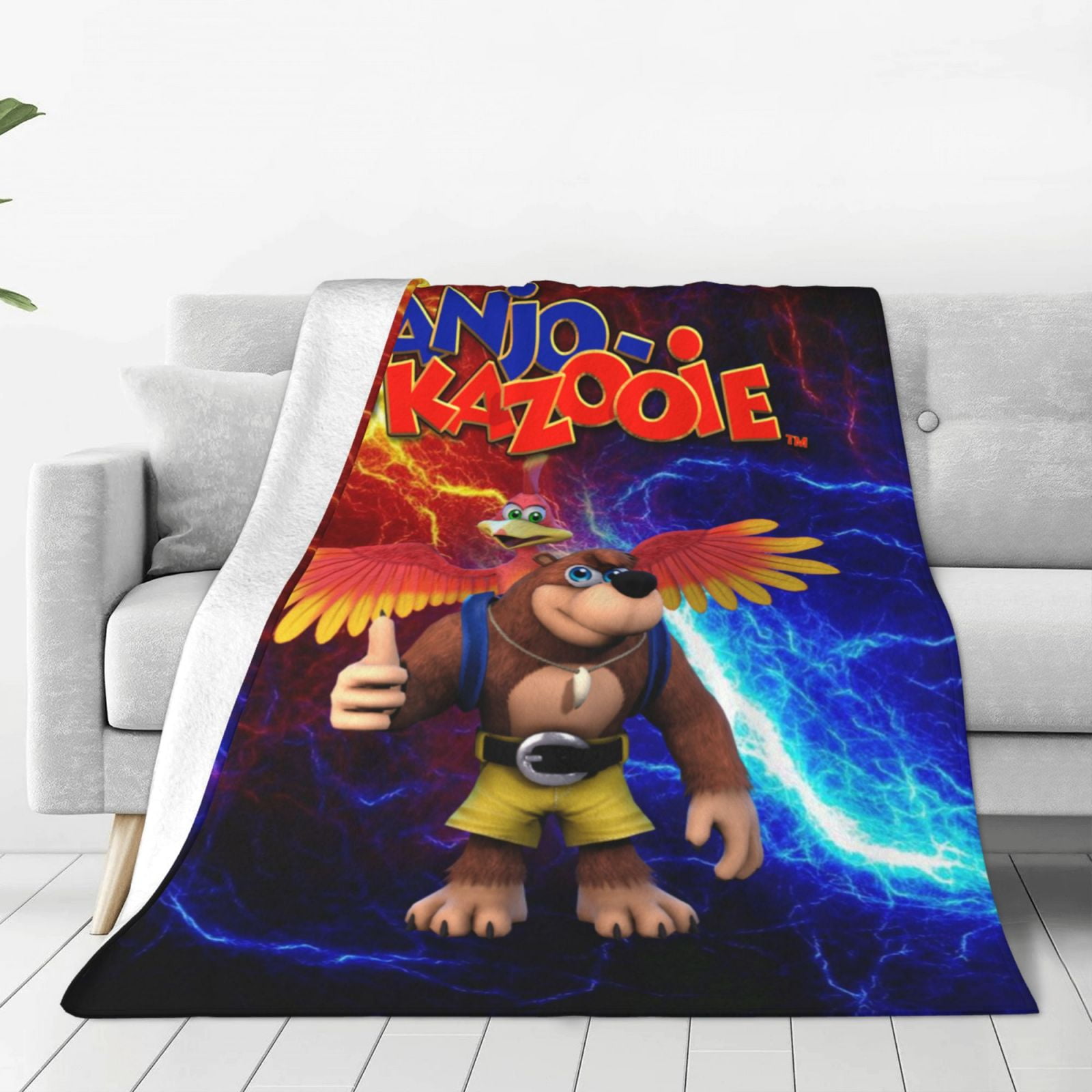 Banjo-Kazooie Throw Blanket Couch Bed Sofa Soft Lightweight Warm Cozy Flannel Fleece Bed Blanket ...