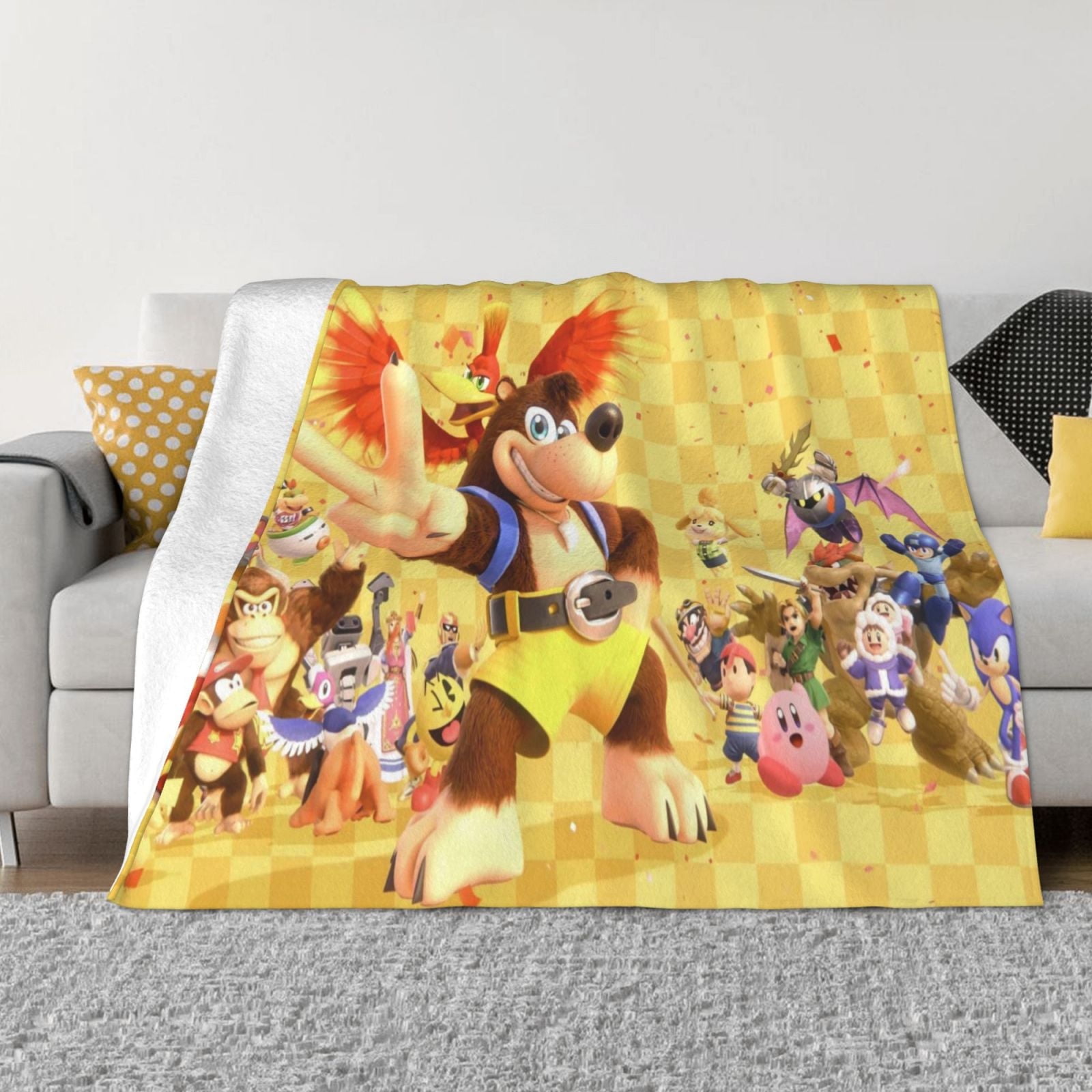 Banjo-Kazooie Throw Blanket Couch Bed Sofa Soft Lightweight Warm Cozy Flannel Fleece Bed Blanket ...