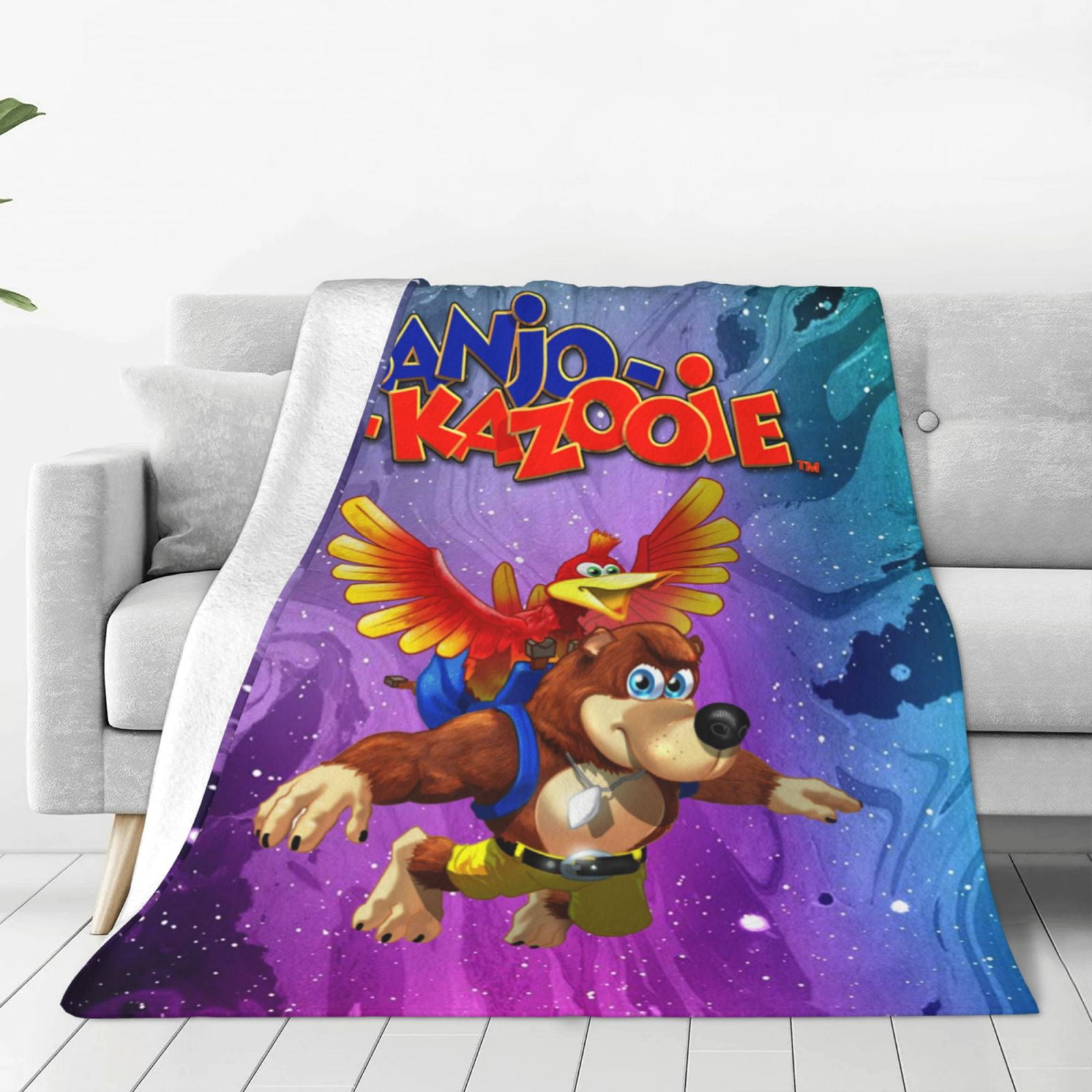 Banjo-Kazooie Throw Blanket Couch Bed Sofa Soft Lightweight Warm Cozy Flannel Fleece Bed Blanket ...