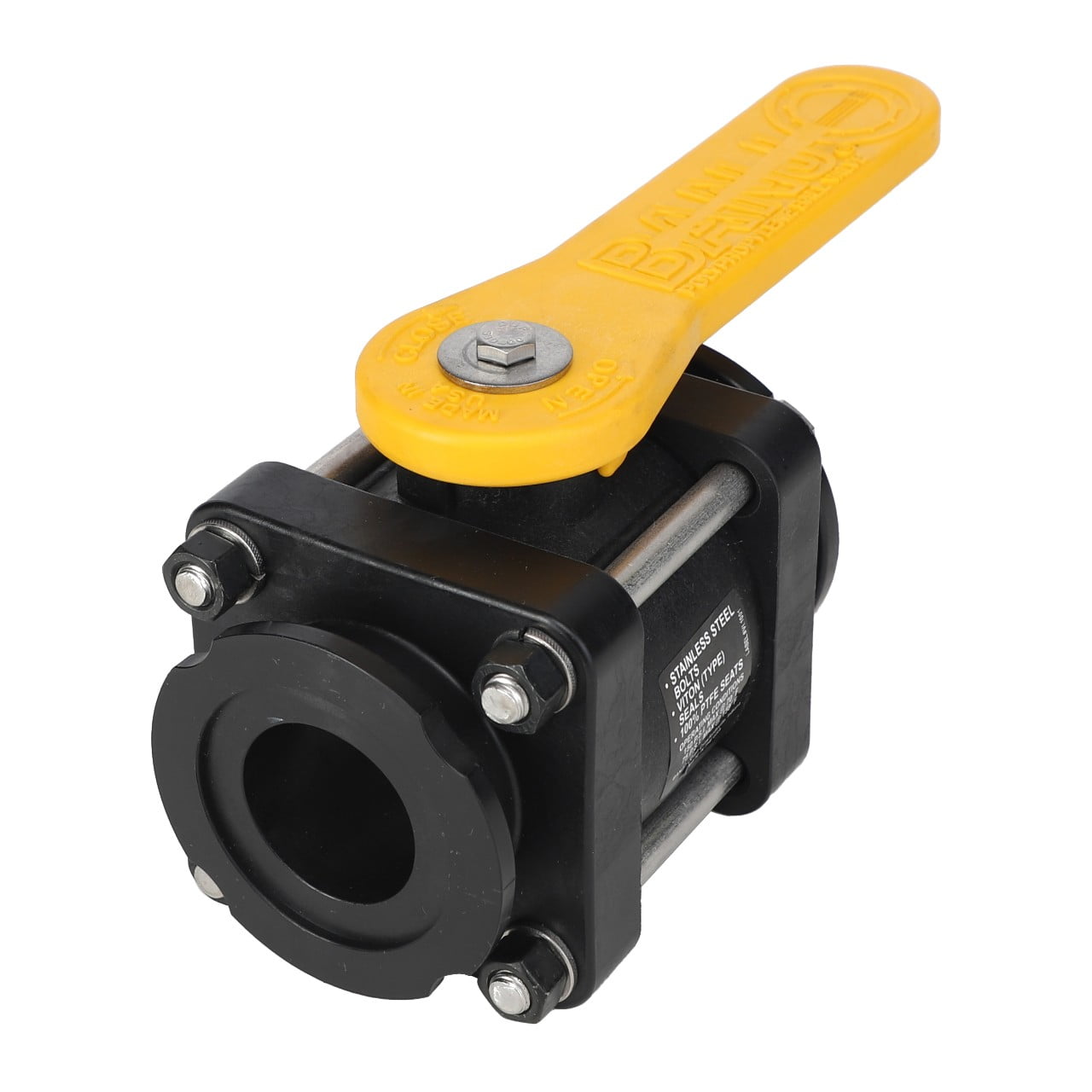Banjo MV200CF 2" Manifold Flange Ball Valve, Polypropylene, Max 150 PSI ...