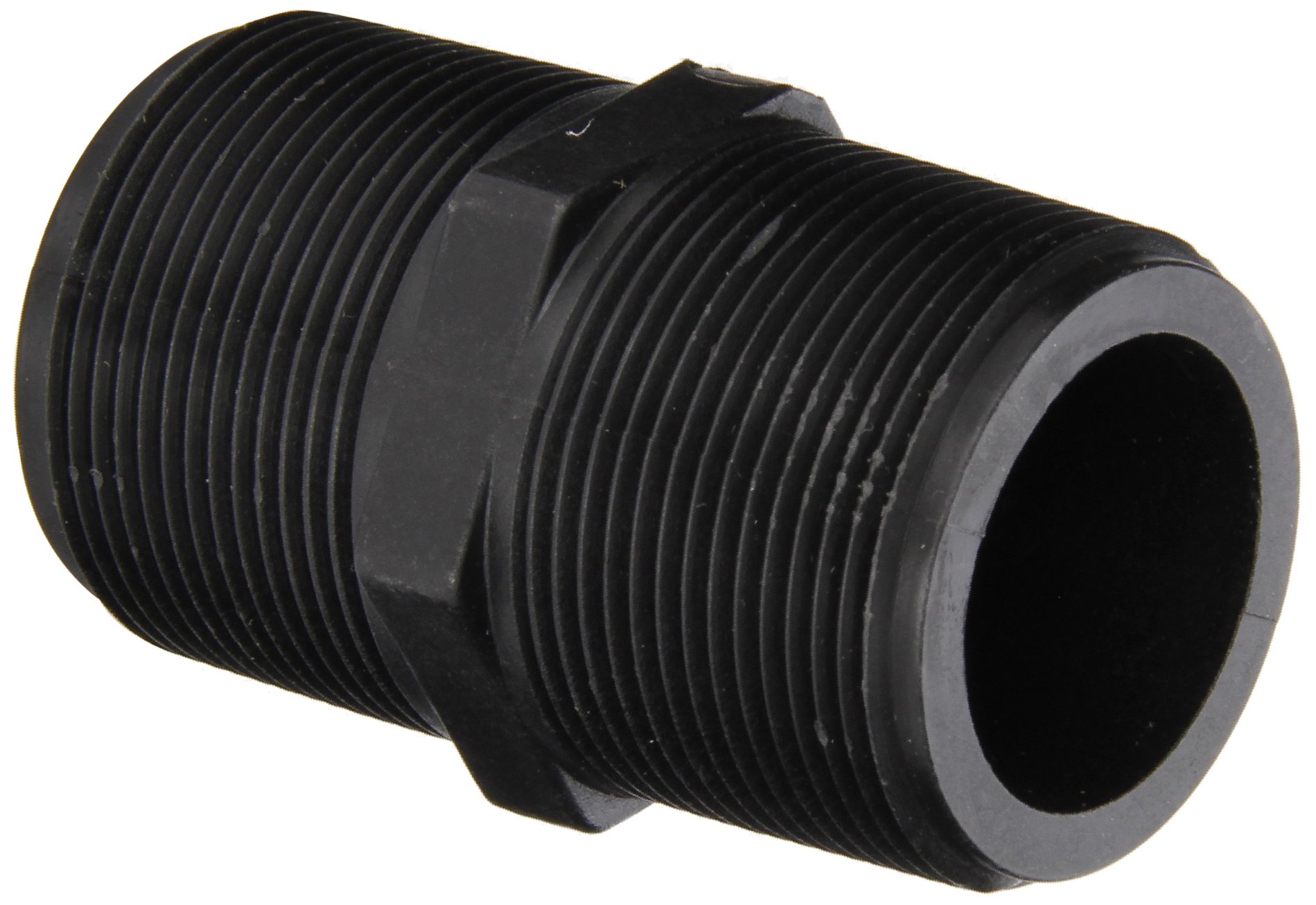 Banjo NIP150-3 Polypropylene Pipe Fitting, Nipple, Schedule 80, 1-1/2" NPT Male x 3" Length ...