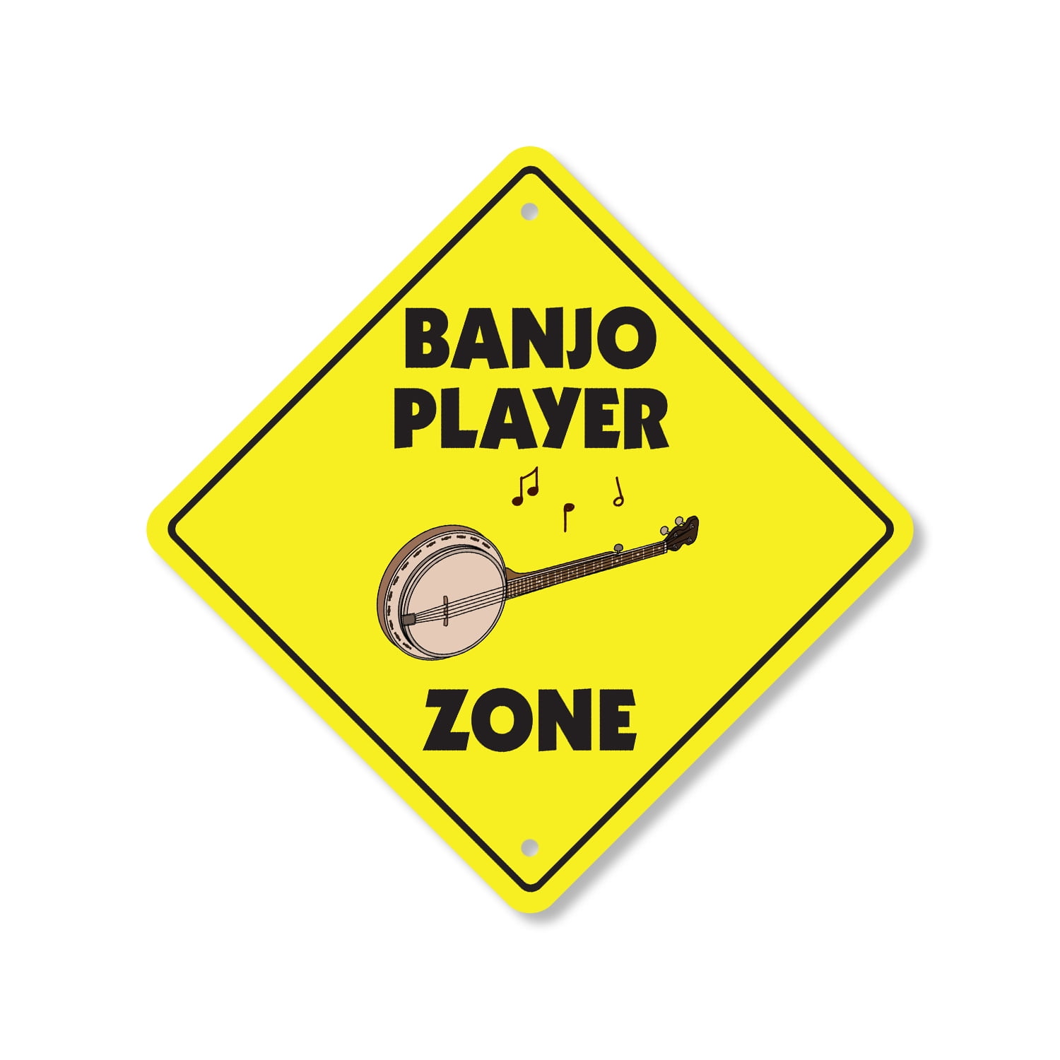 Banjo Player Plastic Crossing Sign - 10 Inch X 10 Inch Xing Sign Gift ...