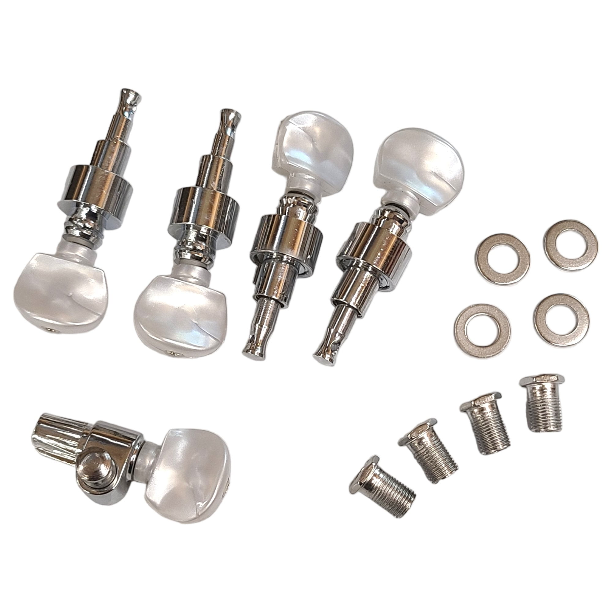 Banjo Tuning Pegs 5-String Machine Heads Tuners Keys Geared Chrome ...