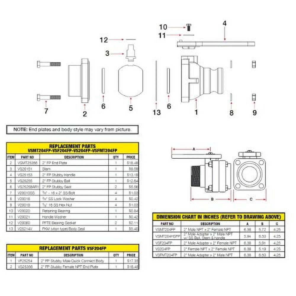 Banjo VSMT204FP 2" Full Port Stubby , Male NPT x Female NPT - Walmart.com