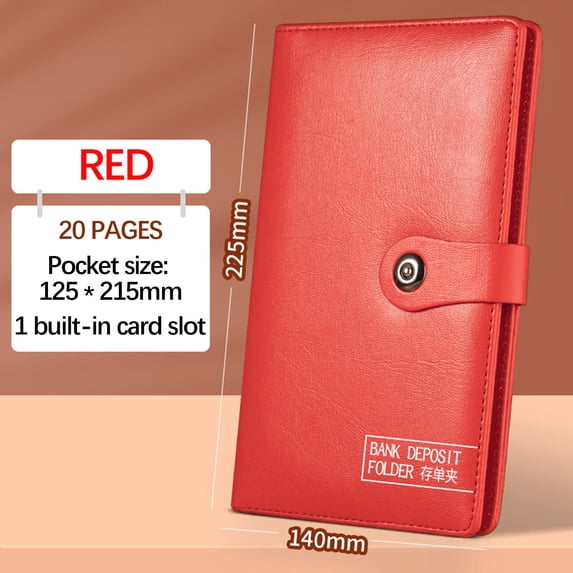 Bank Deposit Organizer, Check and Promissory Note Folder, Fixed Deposit ...