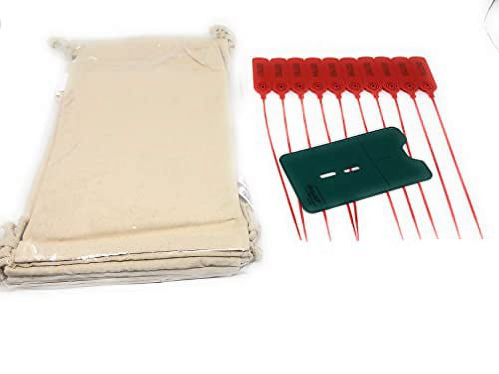 Bank Drop Pack for Safe and Secure Deposit - 5 Medium Bags w/ Draw ...