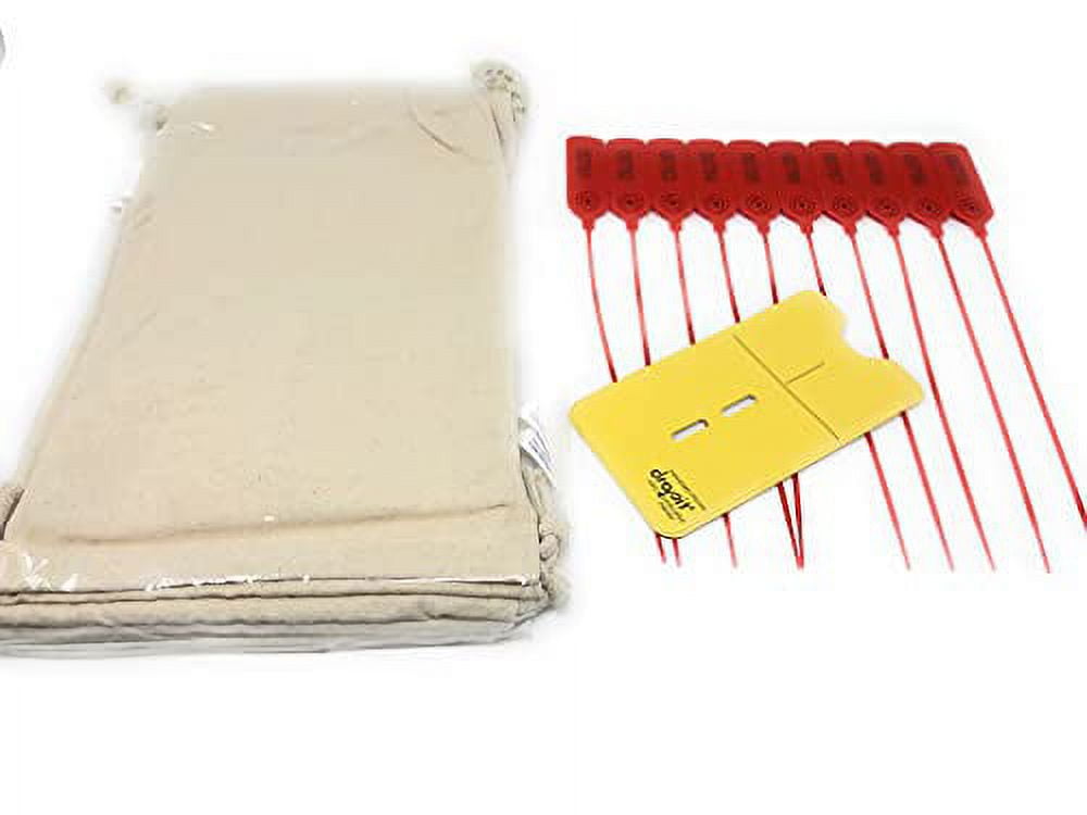 Bank Drop Pack for Safe and Secure Deposit - 5 Medium Bags w/ Draw ...