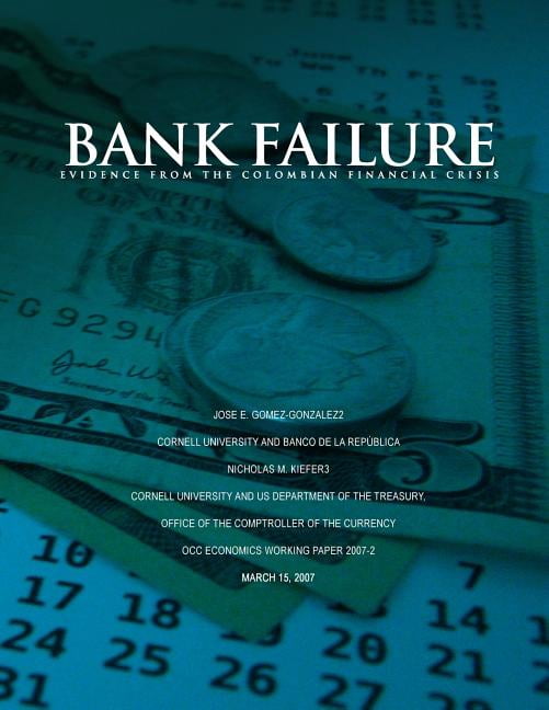 Bank Failure : Evidence from the Colombian Financial Crisis - Walmart.com